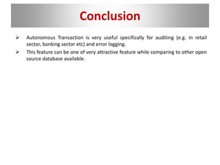 Autonomous transaction | PDF