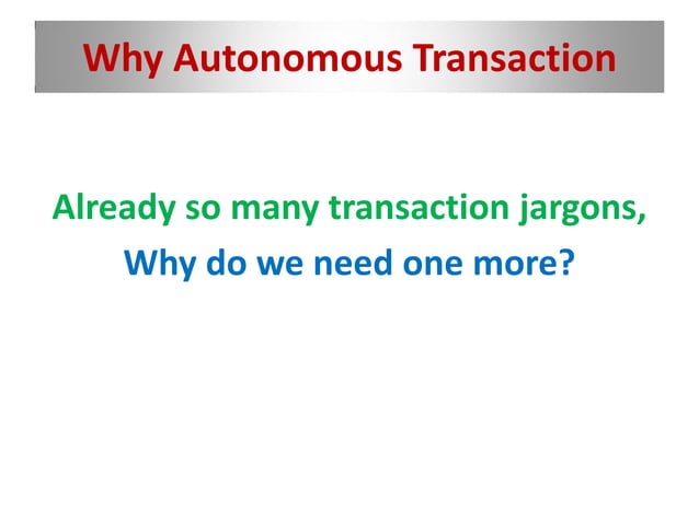 Autonomous transaction | PDF | Databases | Computer Software and Applications
