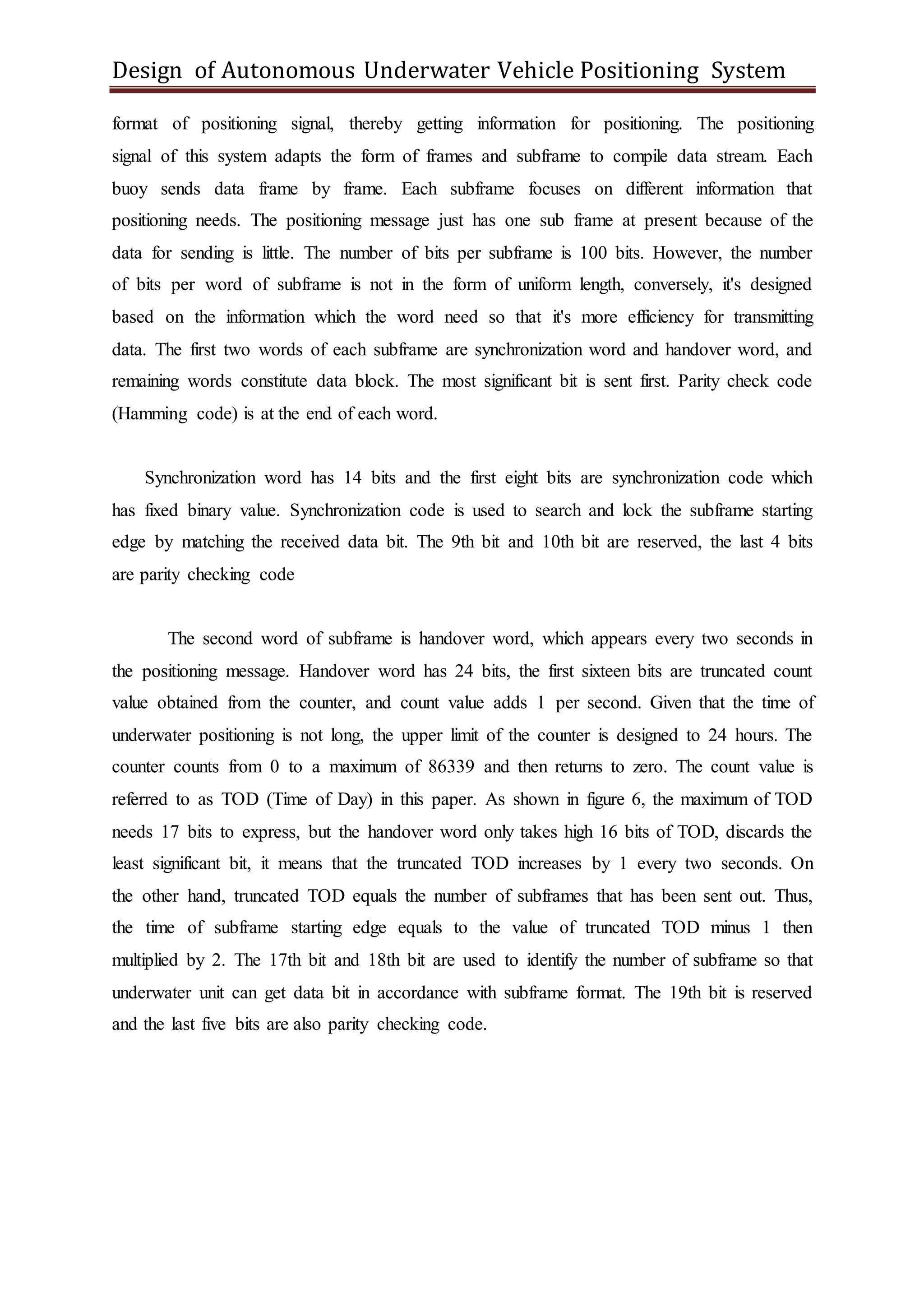 Autonomous underwater vehicle positioning system(Project IEEE) | DOCX ...