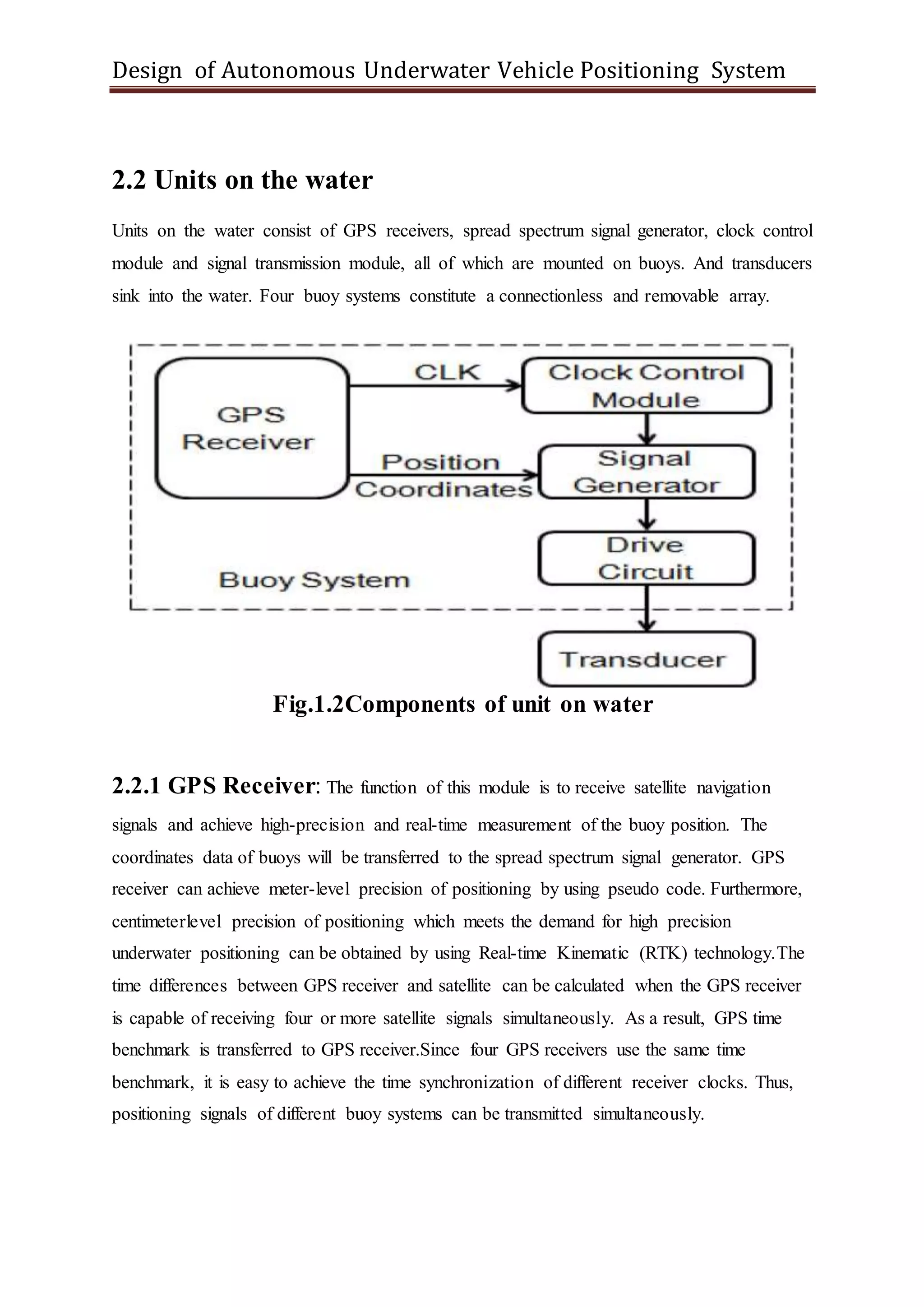 Autonomous underwater vehicle positioning system(Project IEEE) | DOCX ...