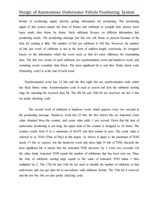 Autonomous underwater vehicle positioning system(Project IEEE) | DOCX ...