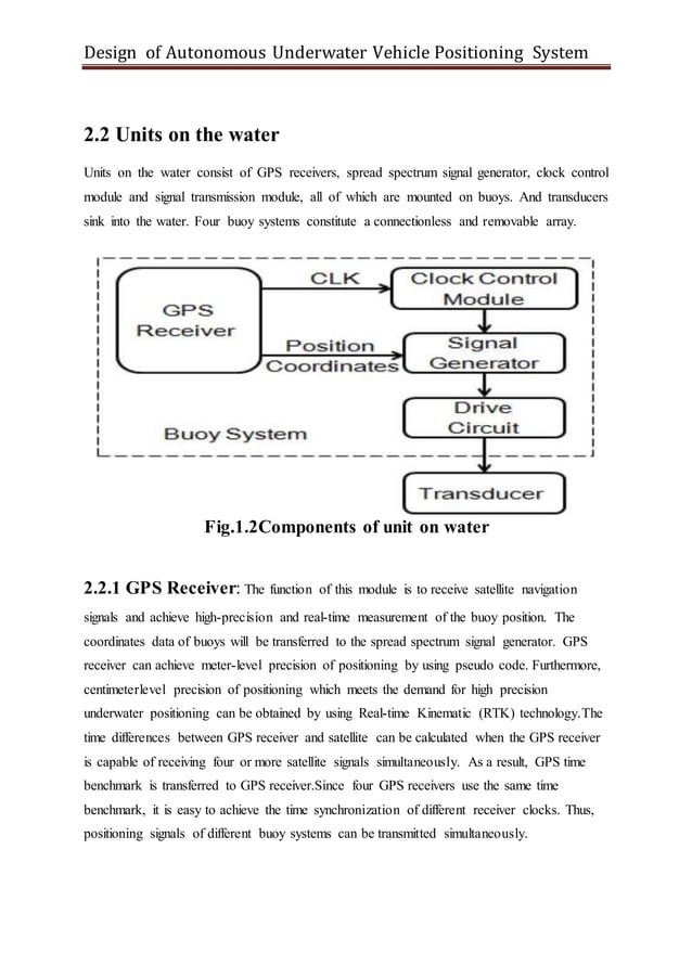 Autonomous underwater vehicle positioning system(Project IEEE) | DOCX ...