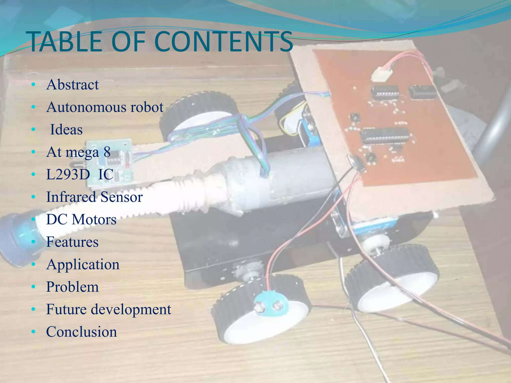 Autonomous vacuum cleaning robot | PPTX