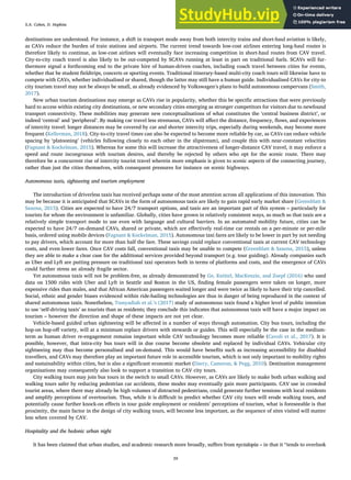 Autonomous Vehicles And The Future Of Urban Tourism | PDF