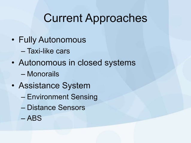 Autonomous Vehicles PP.ppt | Driverless Cars | Auto Type