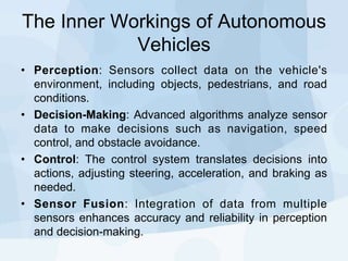 autonomous vehicle technology in information Technology | PPT