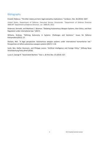 Autonomous weapon systems, quo vadis | PDF | Robotics | Technology & Computing