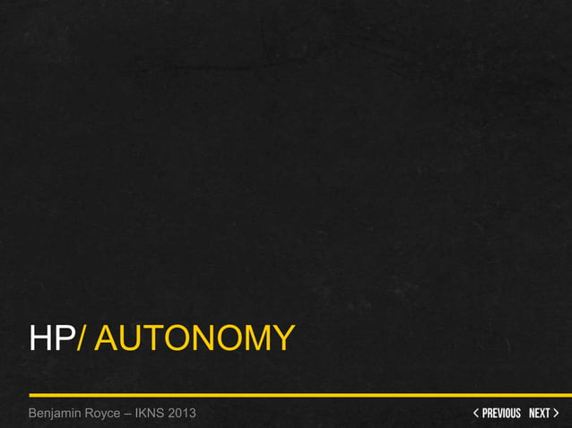 Autonomy/HP | PPTX