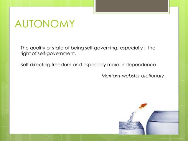 Autonomy