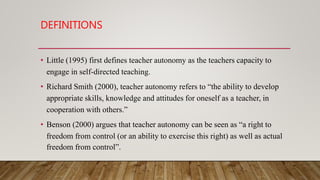 Autonomy Definition