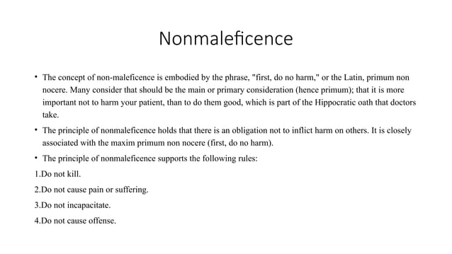 Autonomy and beneficiance/ non-Maleficence.pptx | Cancer | Diseases and ...