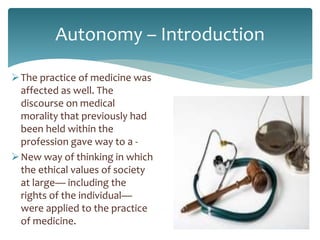 Autonomy in Bioethics | PPTX