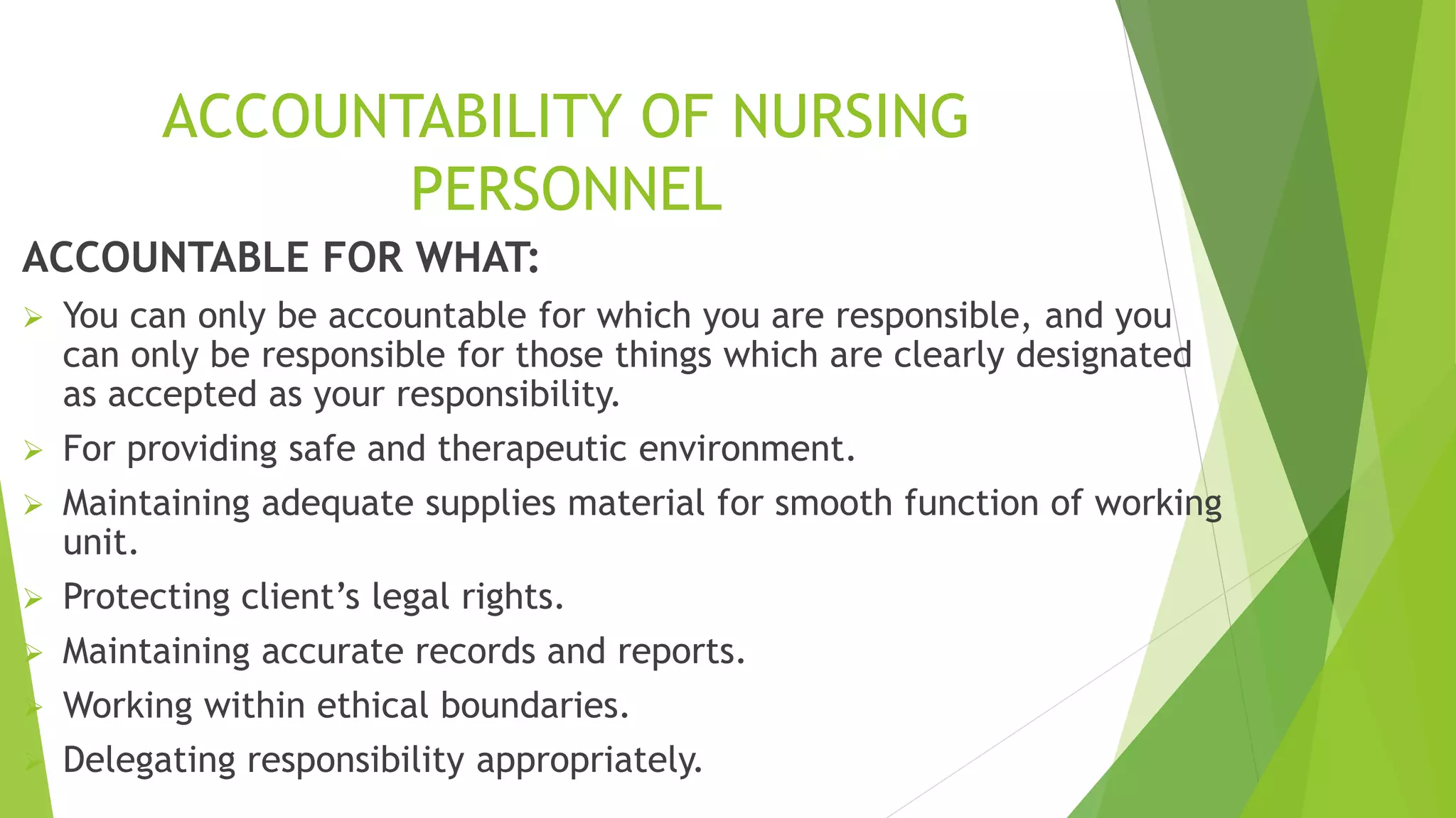 Autonomy and Accountability by tanoj patidar MSc Nursing MSN (Nursing ...