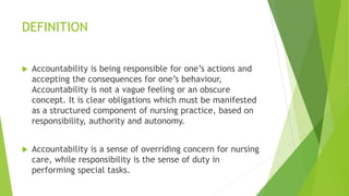 Autonomy and Accountability by tanoj patidar MSc Nursing MSN (Nursing ...