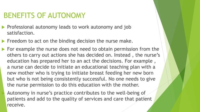 Autonomy and Accountability by tanoj patidar MSc Nursing MSN (Nursing ...