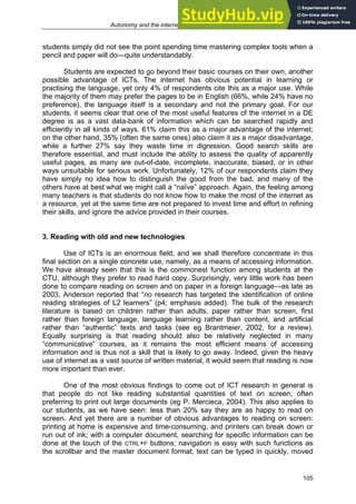 Autonomy And The Internet In Distance Learning Reading Between The E-Lines | PDF