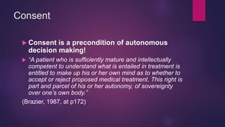 Autonomy and Consent | PPTX