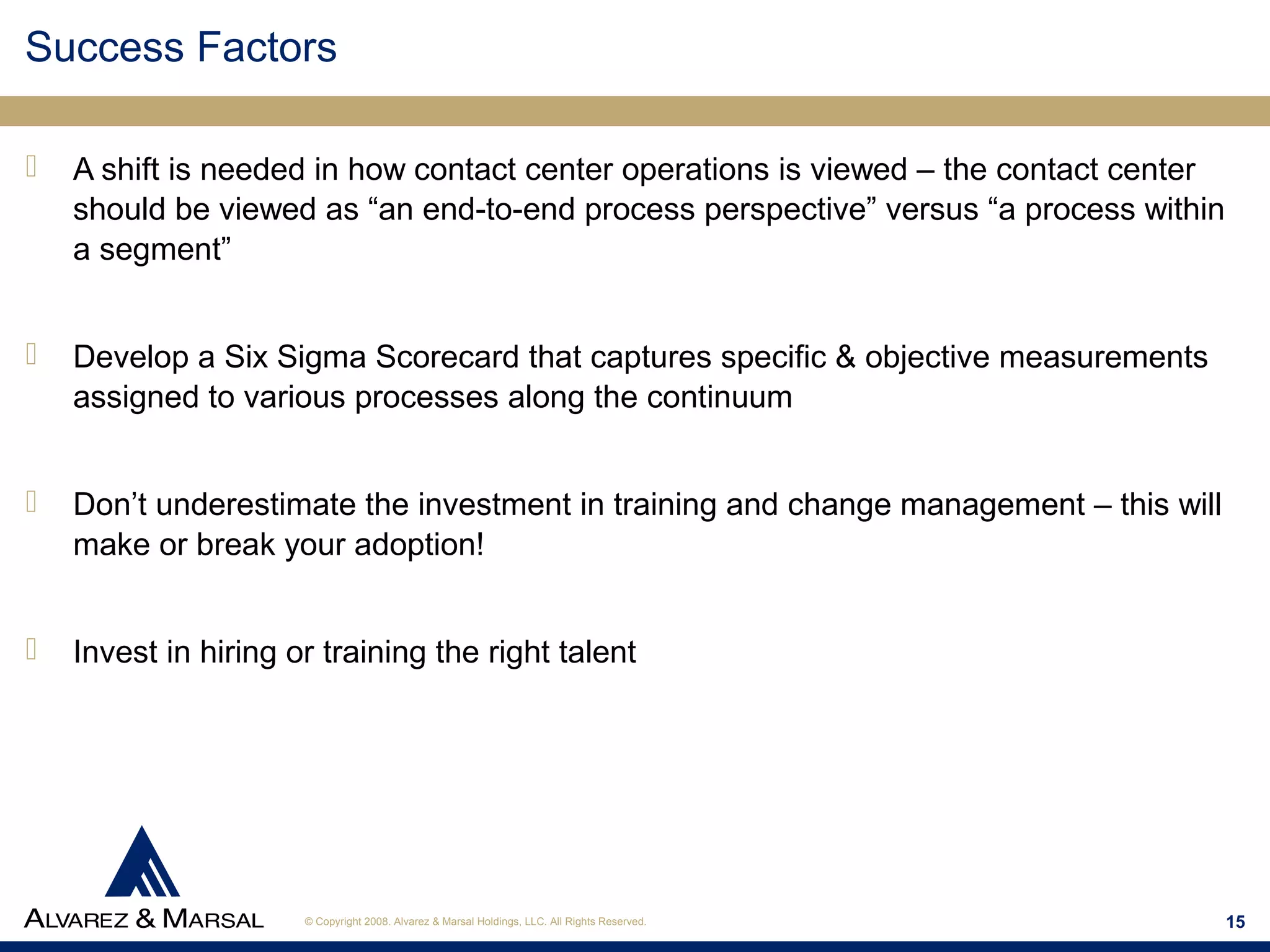 The Role of Lean Six Sigma in Contact Centers | PPT