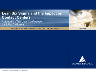 Lean Six Sigma Contact Centers | PPT