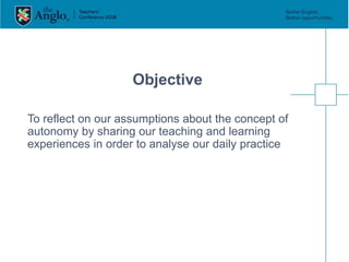 Autonomy in the classroom | PPT