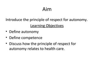 Autonomy powerpoint | PPT