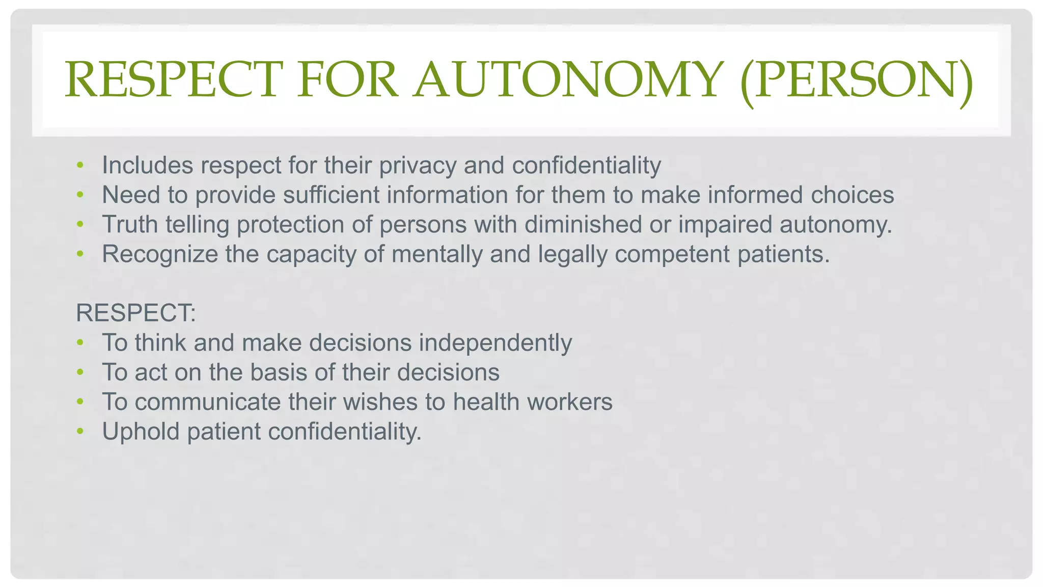 Autonomy vs Beneficence.pptx | Family and Relationships