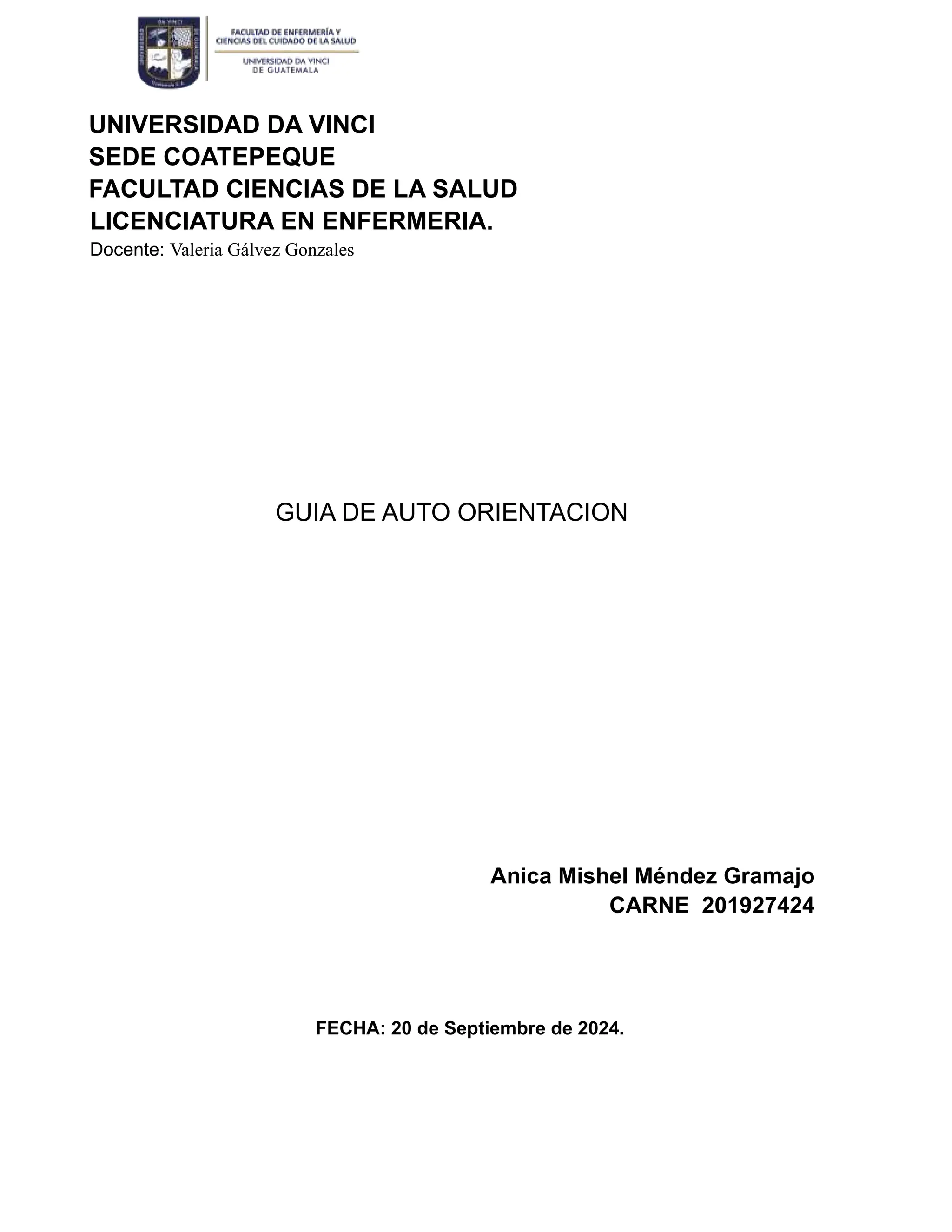 Auto Orientación de Colomba costa cuca Quetzaltenango | PDF