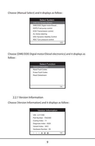 Autophix es910 bmw mini scanner user manual | PDF | Free Download