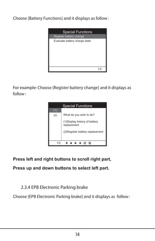 Autophix es910 bmw mini scanner user manual | PDF