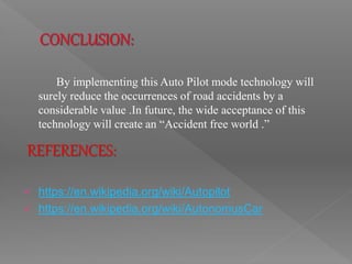 Auto pilot mode/Autonomus car | PPTX