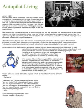 Autopilot living | PDF