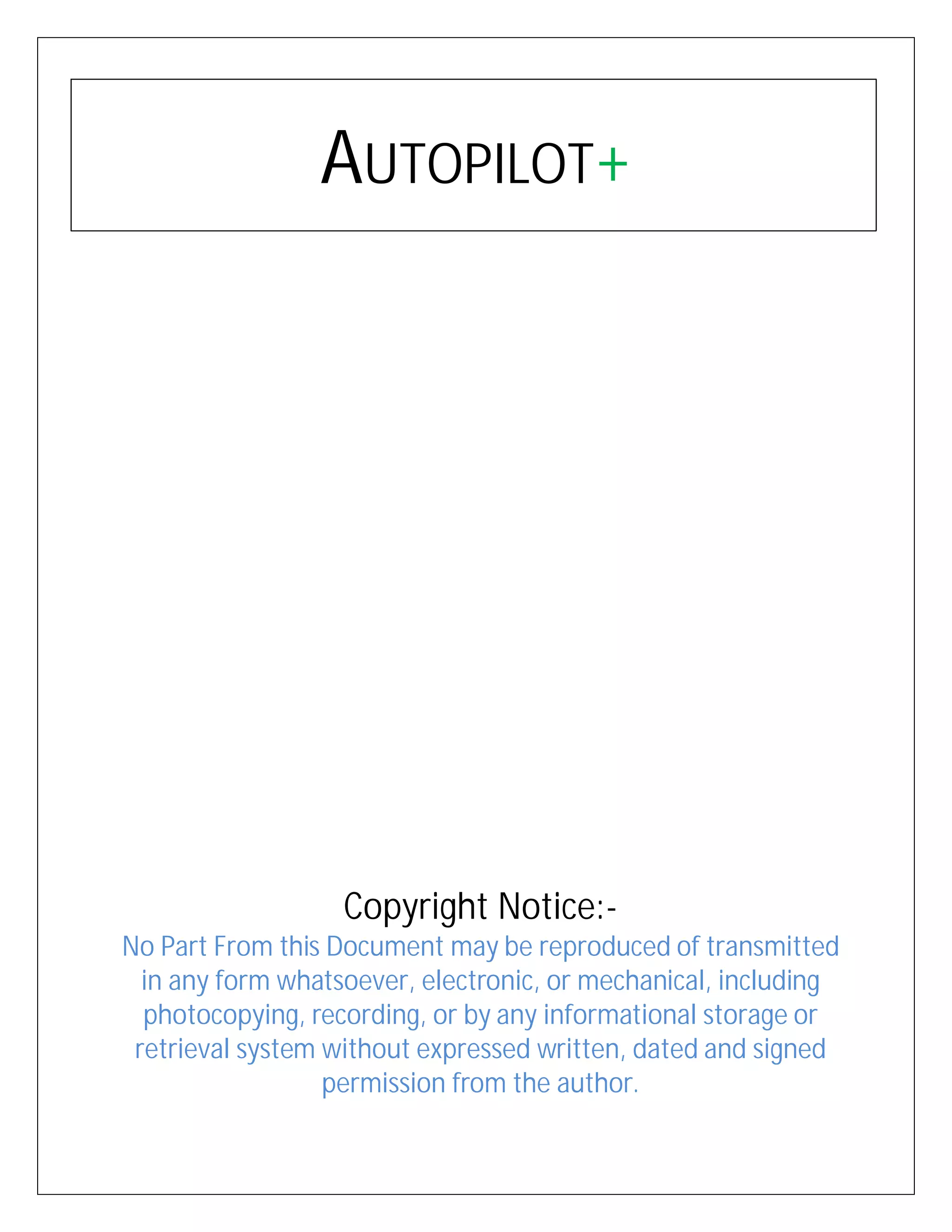 Autopilot method $ | PDF