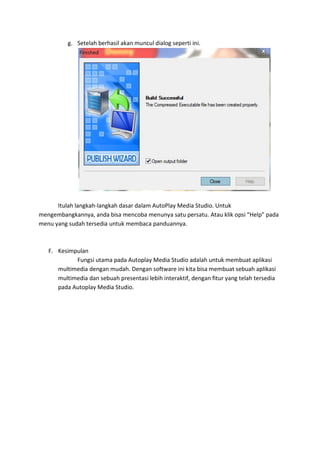 Pengertian dan Fungsi Autoplay Media Studio | PDF