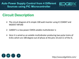 Auto power supply control from 4 different sources using pic ...