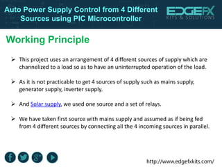 Auto power supply control from 4 different sources using pic ...