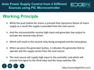Auto power supply control from 4 different sources using pic ...