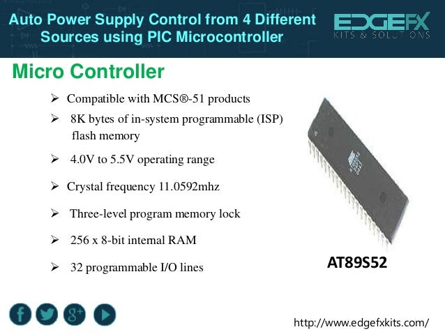 Auto power supply control from 4 different sources using pic microcon…
