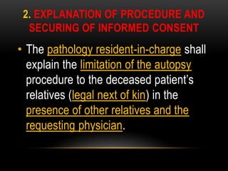 Autopsy. standard operating procedure. dr. pjgmrmc | PPTX