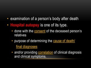 Autopsy. standard operating procedure. dr. pjgmrmc | PPT
