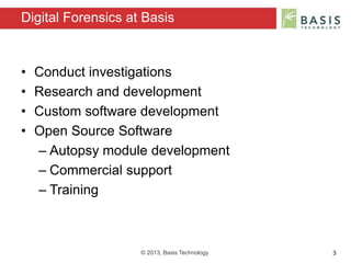 Autopsy 3: Free Open Source End-to-End Windows-based Digital Forensics Platform | PPT
