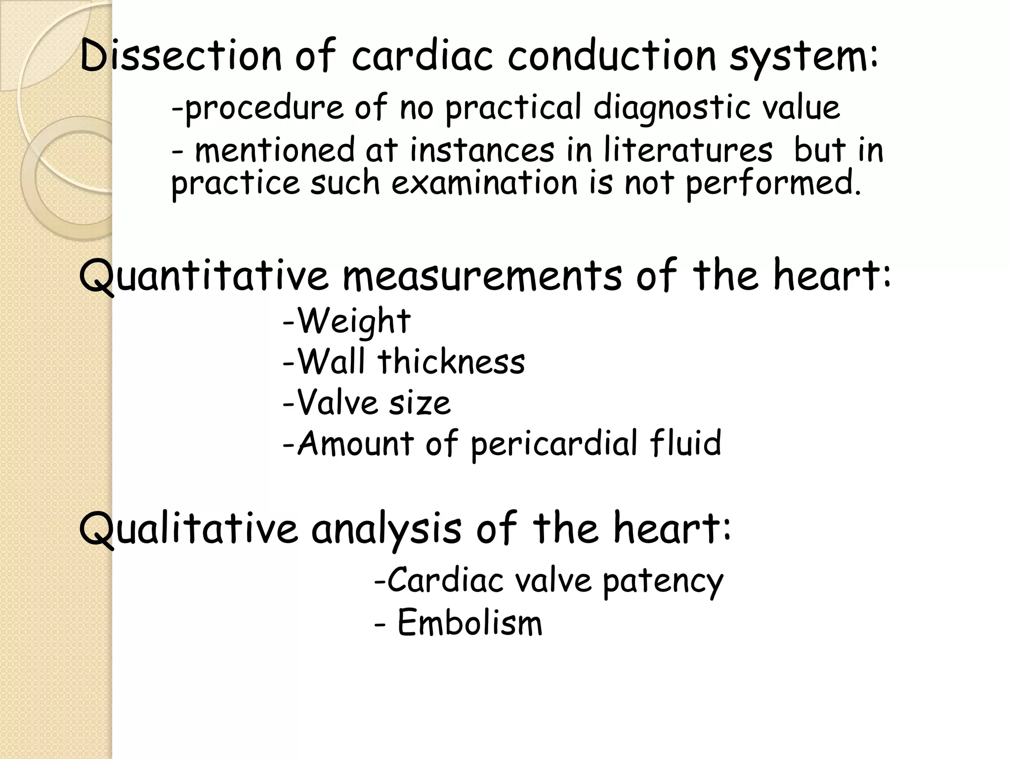 Autopsy dissection of heart and spinal cord | PPTX