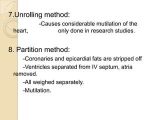 Autopsy dissection of heart and spinal cord | PPTX