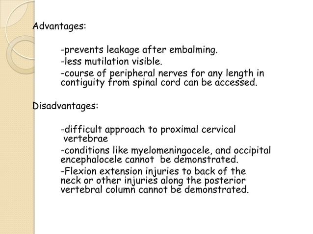 Autopsy dissection of heart and spinal cord | PPTX