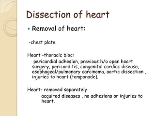 Autopsy dissection of heart and spinal cord | PPTX