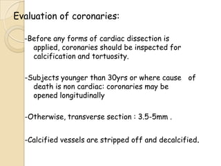 Autopsy dissection of heart and spinal cord | PPTX