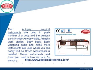 Autopsy equipment | PPTX