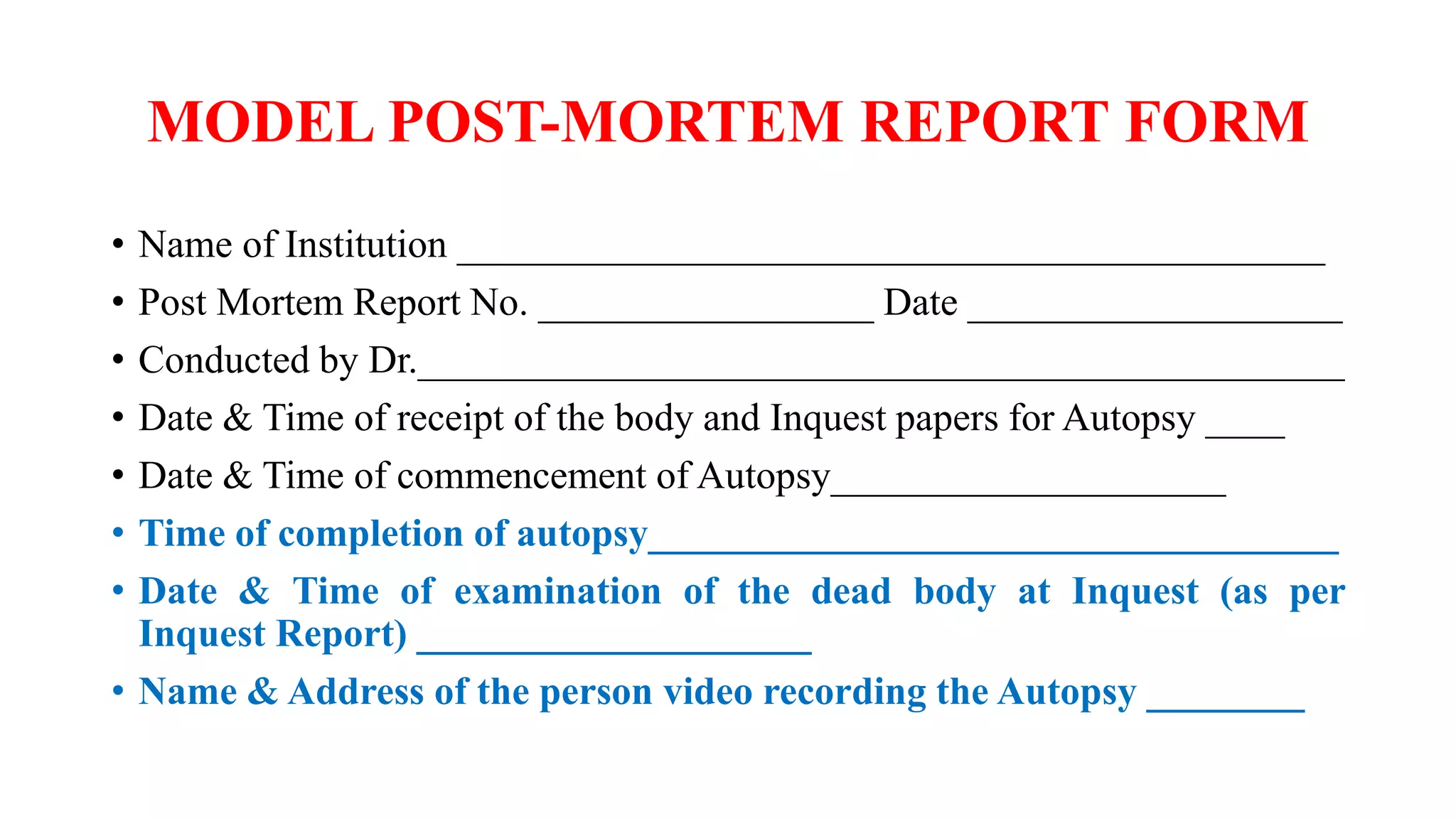 Autopsy in Cases of Death in Custody, Torture and Violation of Human ...