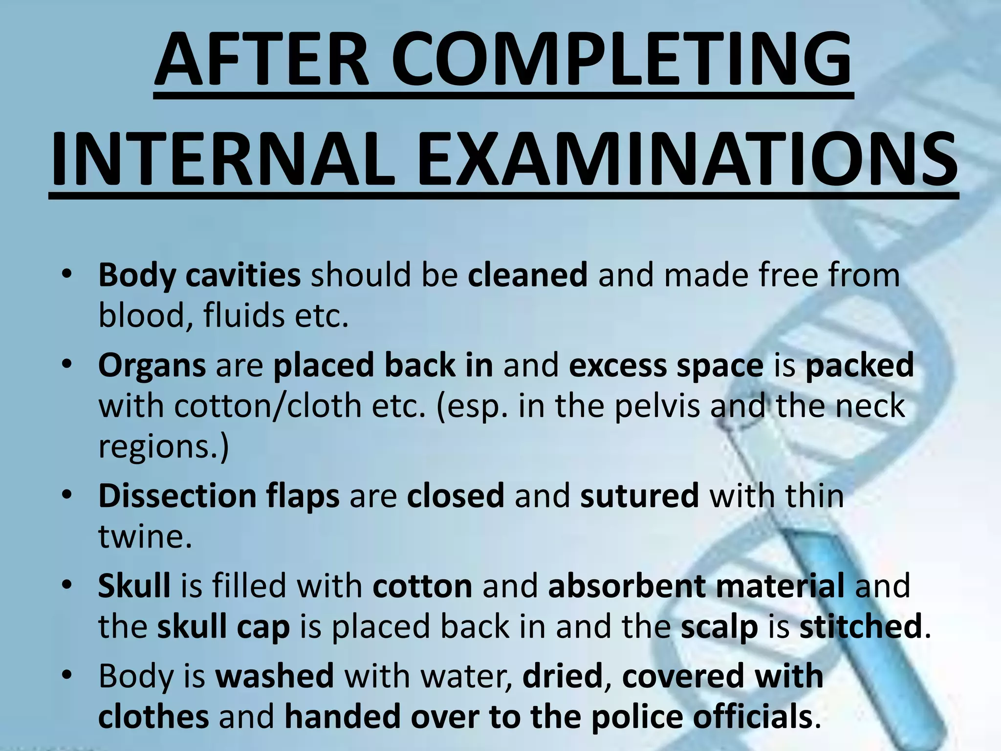 Autopsy internal examination, Forensic Medicine, Post-mortem ...