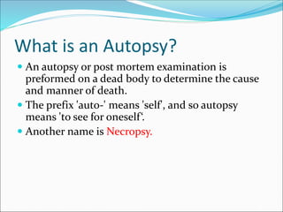 Autopsy lecture final(1).pdf for medical students | PDF