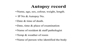 AUTOPSY TECHNIQUES : The study of autopsy throws new light on the ...